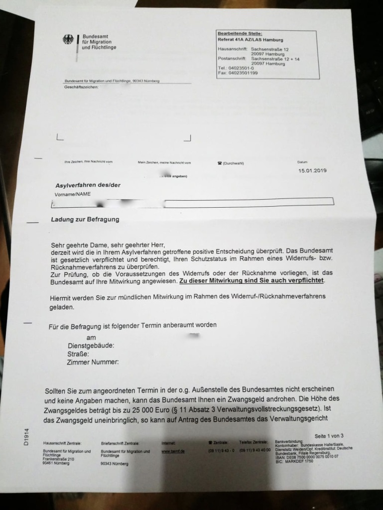 Und schon wieder Post vom BAMF